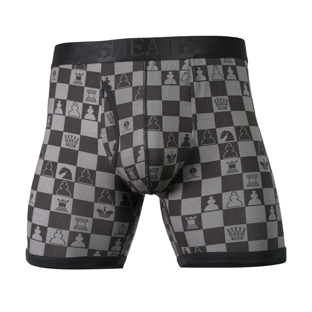 SHEATH 4.0 Bamboo Chess Grandmaster Men's Dual Pouch Boxer Brief ...